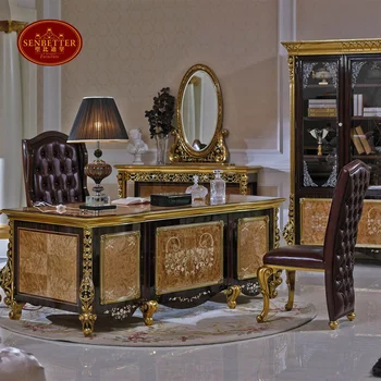 0061 Antique European Style Luxury Furniture For Office And Study Room ...