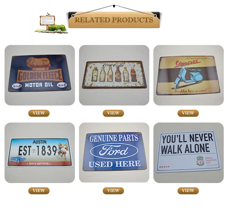 Wholesale High Quality Custom Design Vintage Metal Tin Sign - Buy ...