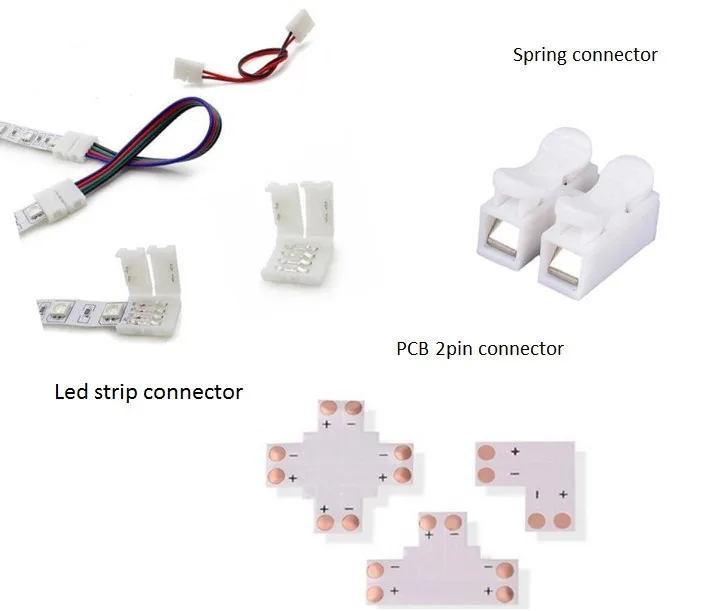 Small 4 Direction Pin Rgb Led Strip Connector Types - Buy 4 Pin ...