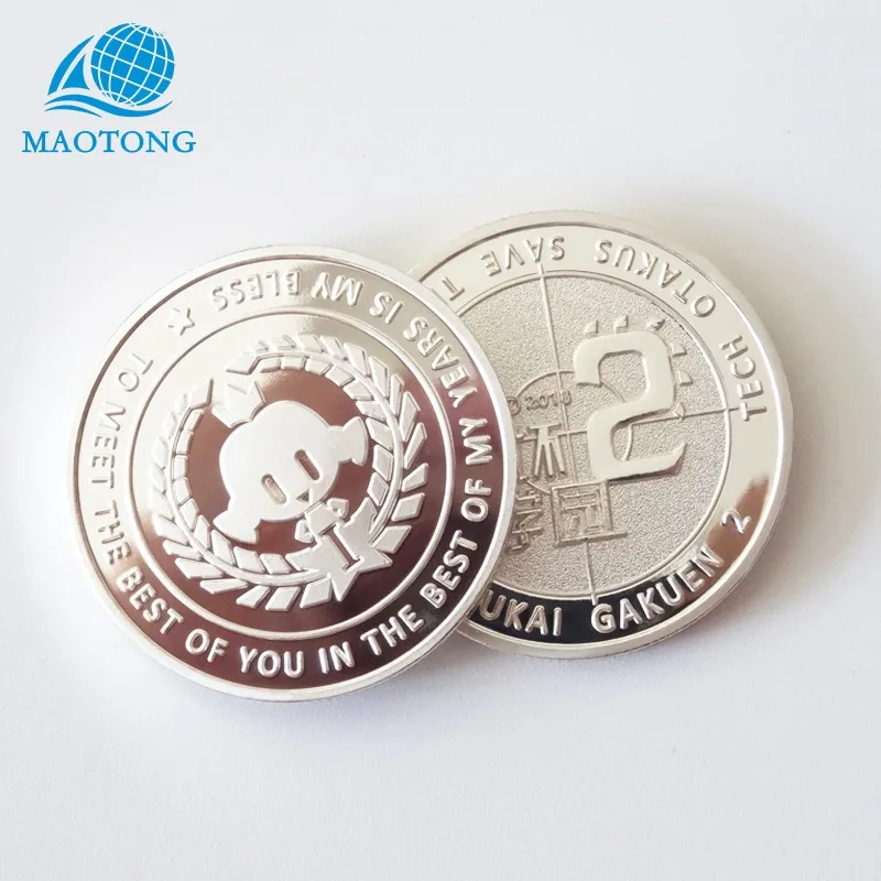 Custom Metal Stamping Pure Silver Souvenir Gifts School 999 Silver ...