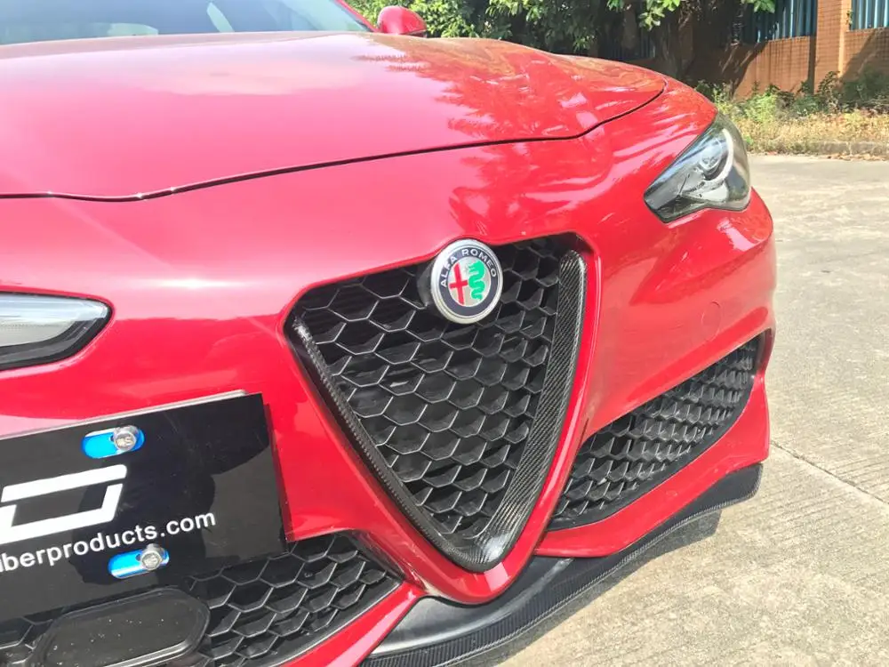 Carbon Fiber Giulia Front Grille Cover Trim For Alfa Romeo Giulia 2016 ...