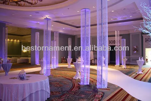 14ft Diamond Crystal Beaded Column Wedding - Buy Decorative Wedding ...