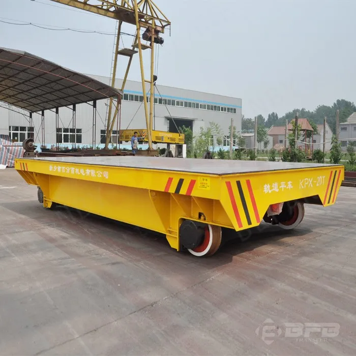 Heavy Duty Motorized Rail Cart Electric Transfer Trolley Flat Bed Rail ...
