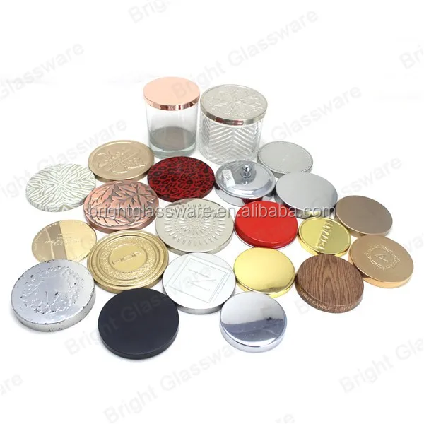 Custom Design Metal Candle Lid With Logo Engraved,Candle Jar With ...