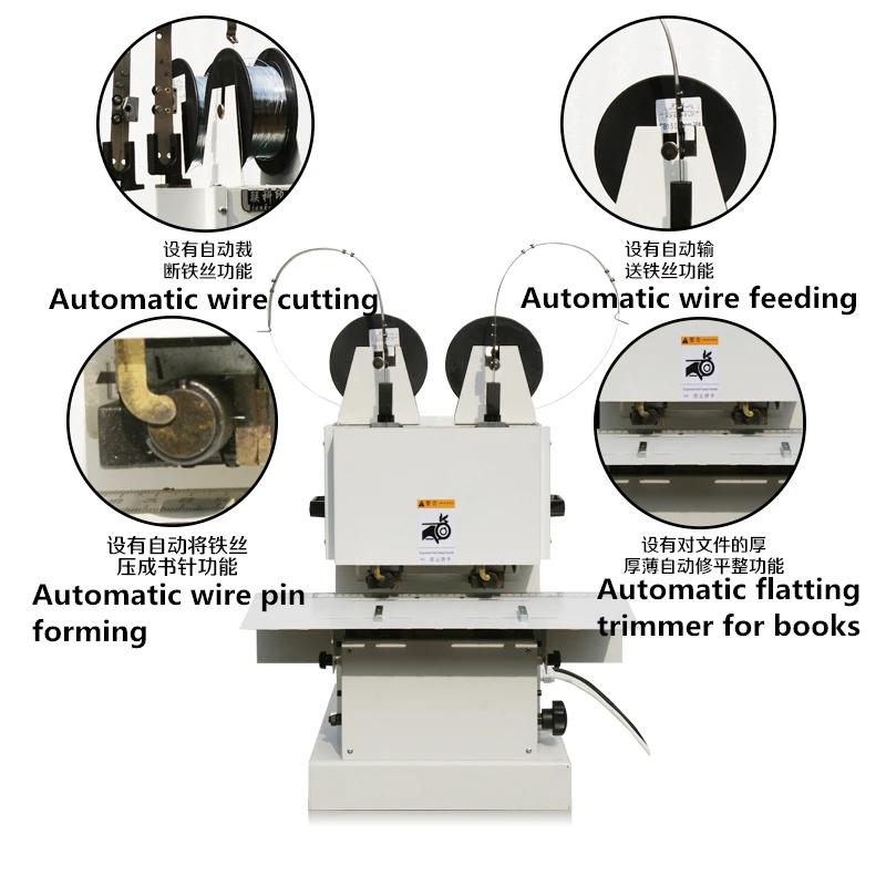 Hl-td203 Double Head Steel Wire Stitching Machine For Books / Saddle ...