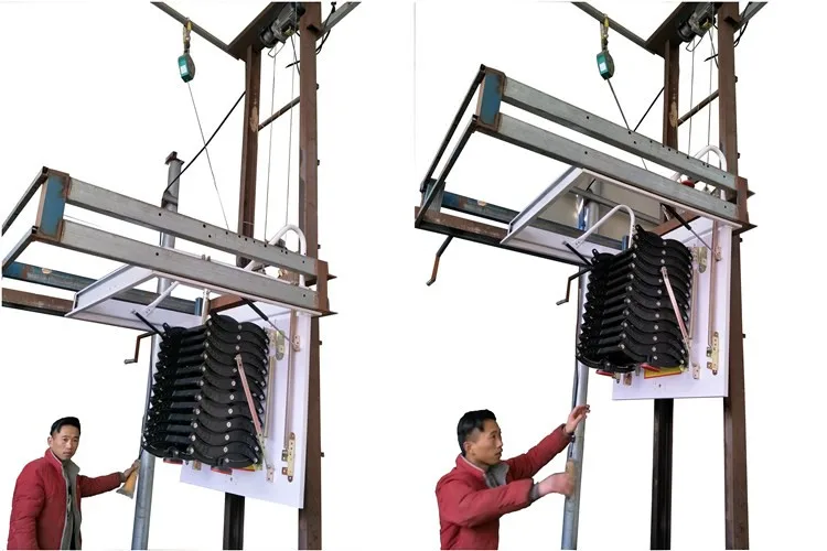 Carbon Steel Adjustable Access Ladders to Attic - Max Load 300KGS