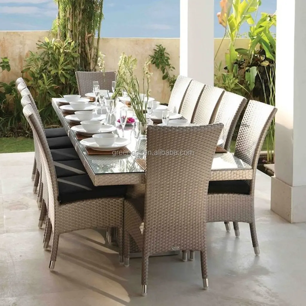 Cheap Outdoor 12 Seater Rattan Dining Table Garden Furniture| Alibaba.com