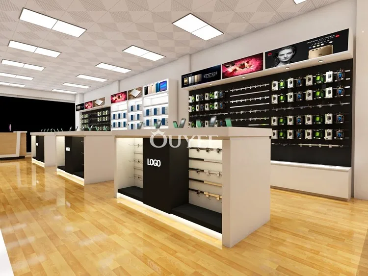 Modern Cell Phone Showcase Cellphone Showroom Furniture Phone ...