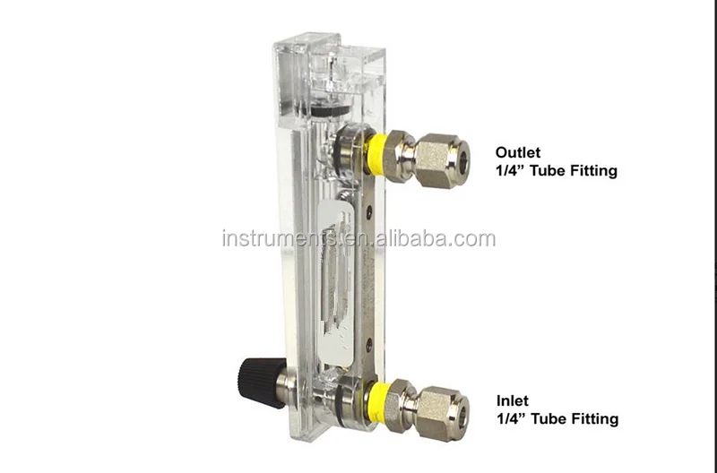 Glass Tube Rotameter Flow Meter / Compact Direct Read Flow Meter,10-100 ...