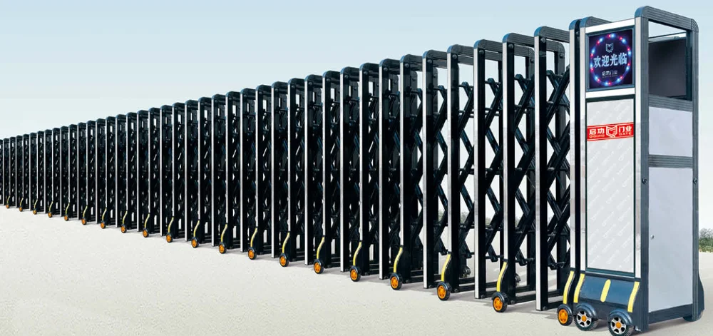 Motorized Commercial Entrance Folding Gate Elastic Automatic Entry Gate ...