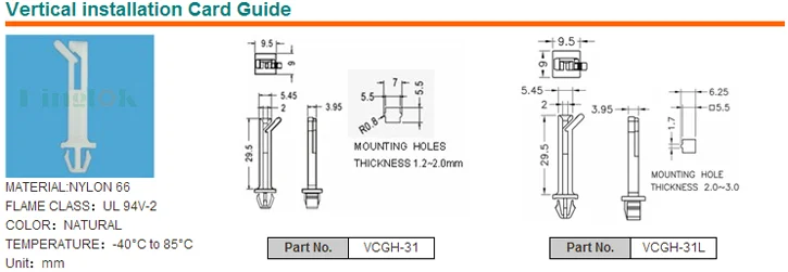 Supeior Vertical Installation Card Guide Vcgh-31 - Buy Pcb Card Guides ...