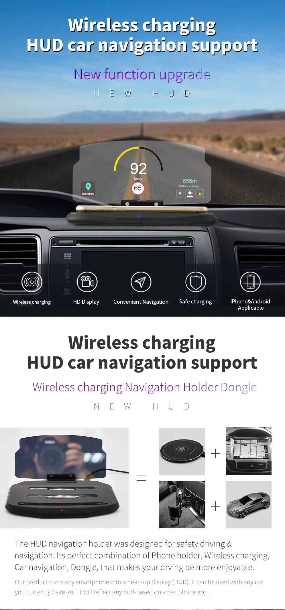 2019 Wholesaler Head Up Anti-theft Display Gps Hud Mobile Phone Holder ...