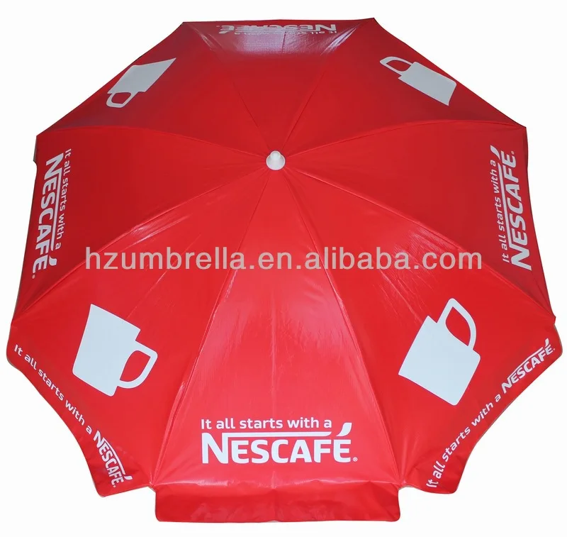 PVC Fabric Beach Umbrella - Durable & Stylish Outdoor Parasol