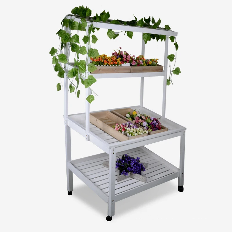 Flower Shop Outdoor Flower Rack - Buy Garden Flower Shelf Rack Storage ...