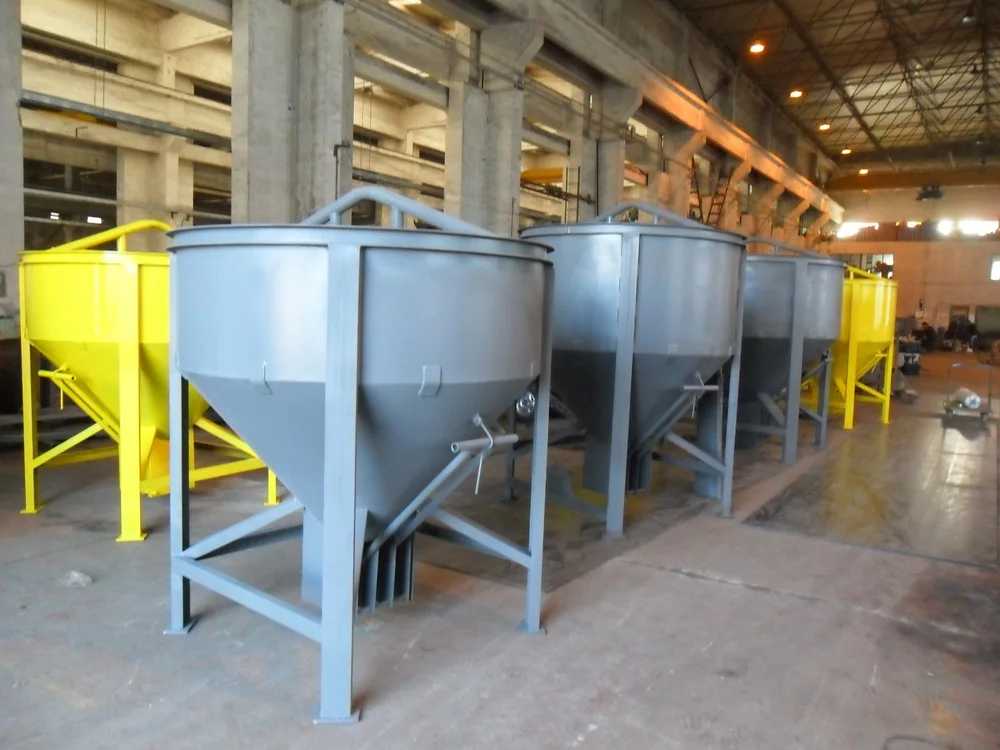 Concrete Lifting Bucket For Crane For Manual Chute And Cone Dual ...