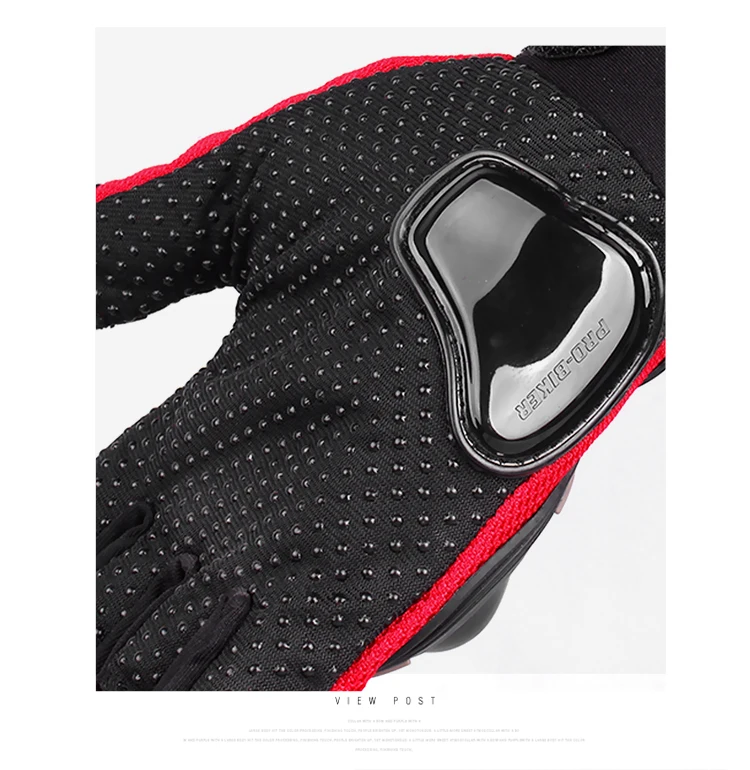 Fingerless Motorcycle Gloves Protective Moto Riding Motorbike Male ...