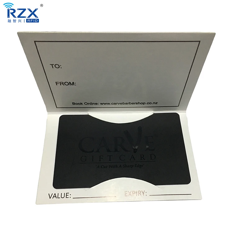 Promotion Matte Finish CR80 PVC Gift Card with Card Holder