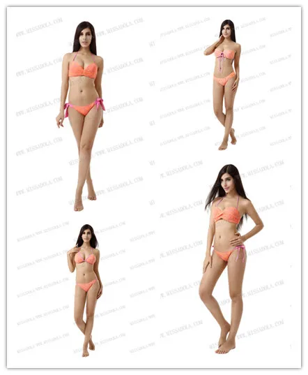 Miss Adola Ladies Lovely Bowknot Two Pieces Candy Color Swimsuit