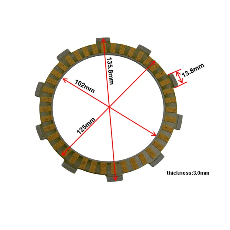 Motorcycle Clutch Friction Plate for Kawasaki & Suzuki | Durable ...