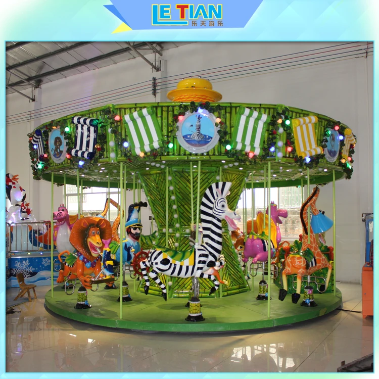 Merry Go Round with Madagascar Horses - Fun Ride!