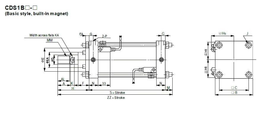 Cs1 Series Smc Type Standard Pneumatic Cylinder - Buy Cs1pneumatic ...