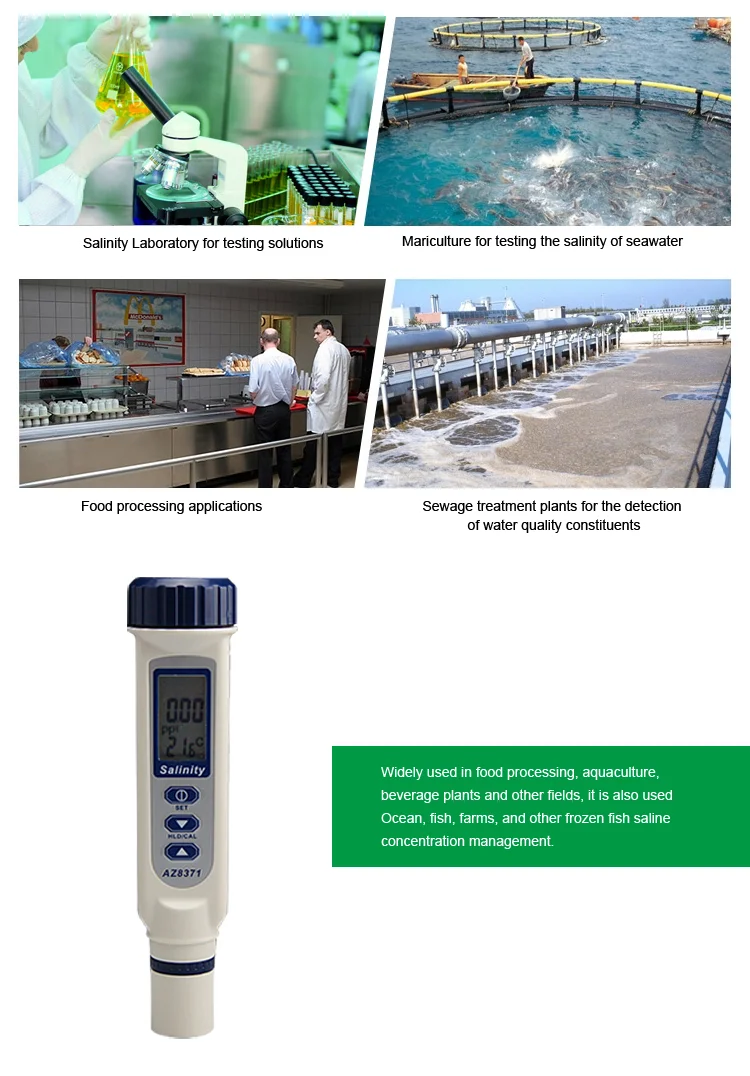 Az 8371 Salinity Meter Range 0.00~10.00ppt(nacl) Digital Display ...