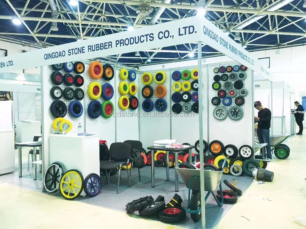 6 Inch Solid Caster Rubber Wheels For Dustbin Made In Qingdao - Buy 6 ...