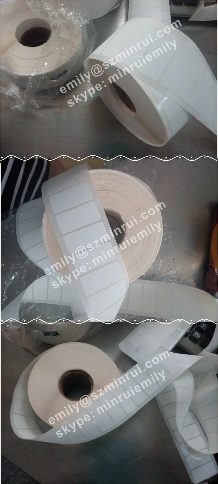 Custom Blank Round Eggshell Sticker Rolls,Blank Round Destructible ...