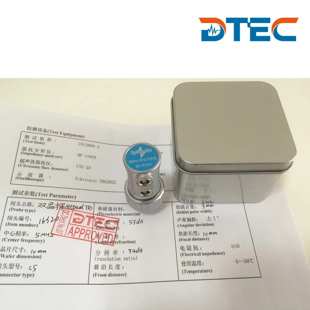 Dtec Ut Probe Single Dual Crystal Straight Angle Probe Transducer For ...