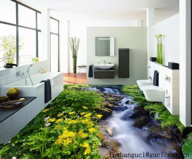 Customize Size Ultra High Definition 3d Ink Jet Printed Green Nature ...