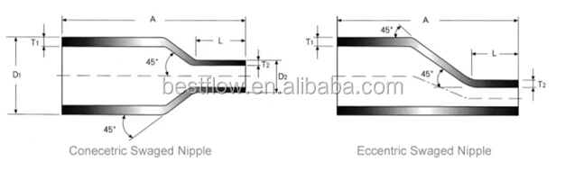 Forged 316 Stainless Steel Pipe Fittings - Socket Welding Swage Nipple