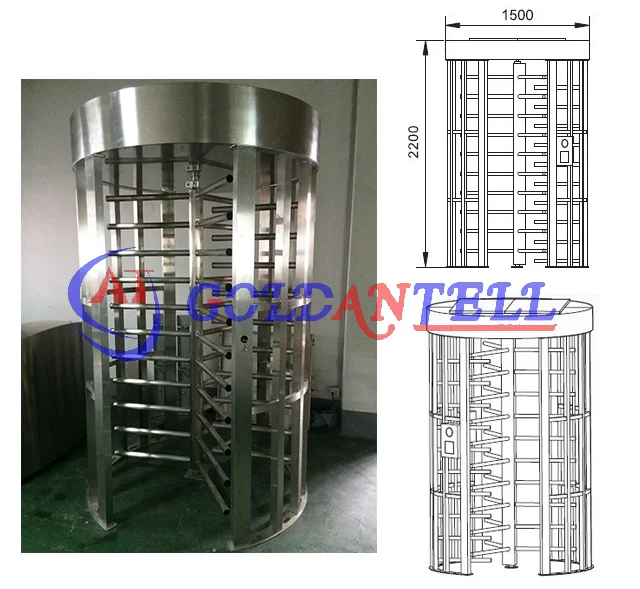 Automatic Stainless Full Height Digital Turnstile - Secure & Efficient