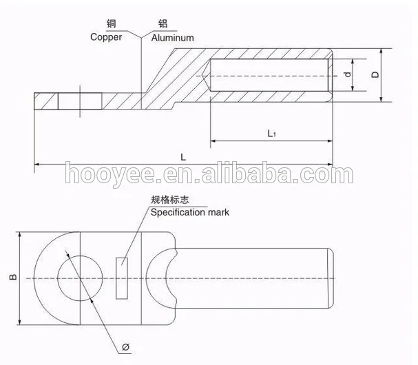 Power Bi-metal Brass Aluminium Crimp Terminal Pre-insulated Copper ...