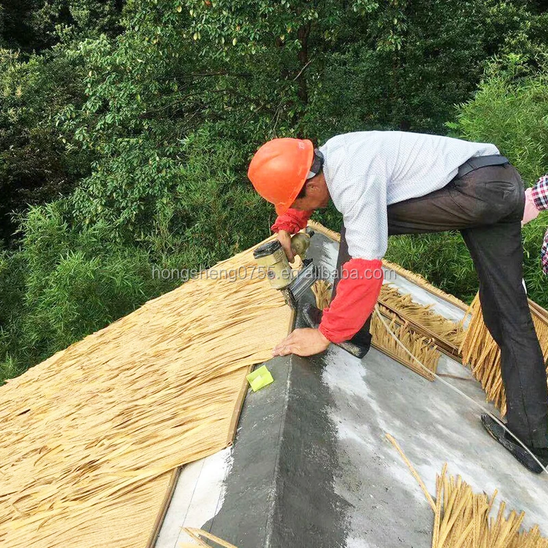 Fireproof Synthetic Thatch For Roof - Buy Fireproof Pe Artificial ...