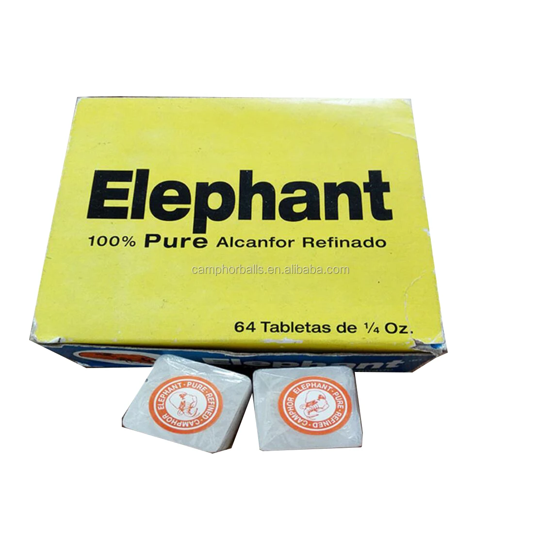 Elephant Brand 1/4OZ 256pcs 96% Pure Natural White Camphor Tablets Blocks
