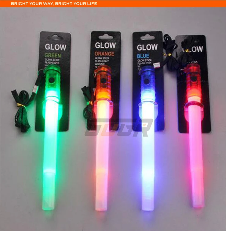 4 in 1 Keychain LED Flashing Glow Stick with Torch Emergency
