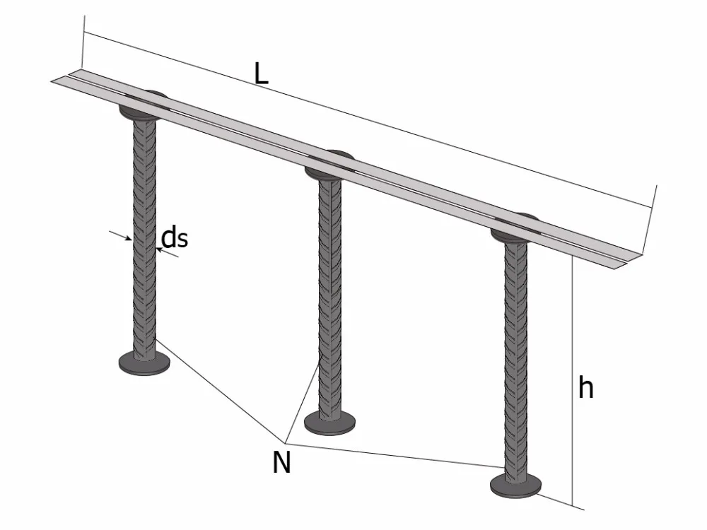 Double Headed Punch Shear Stud Rail for Shear Reinforcement