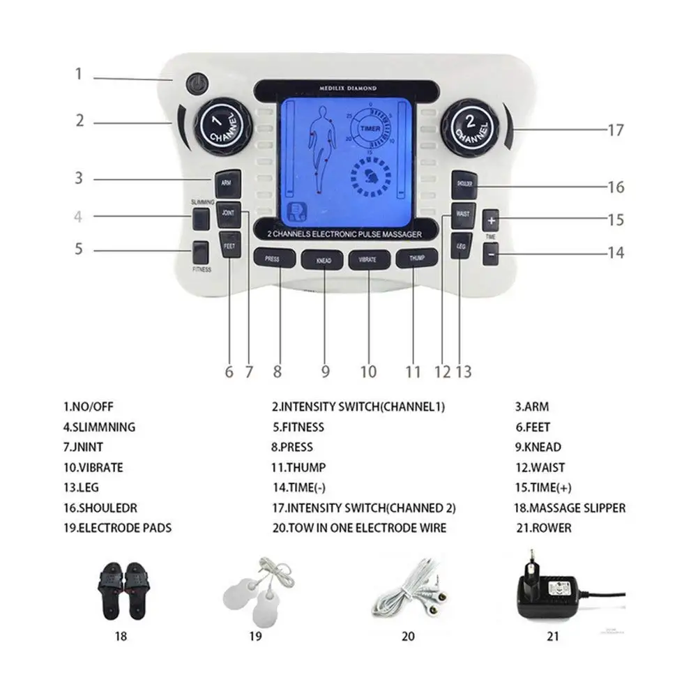 Portable Acupuncture Pain Relief Tens Unit Electrodes