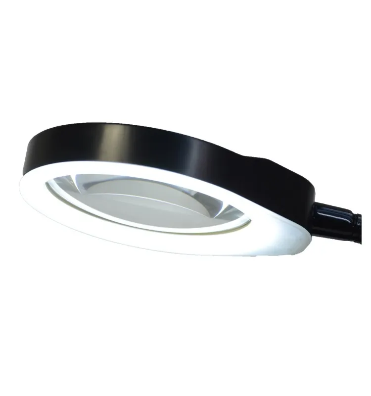 Magnetic Base Illuminated Magnifier - Adjustable LED Lights