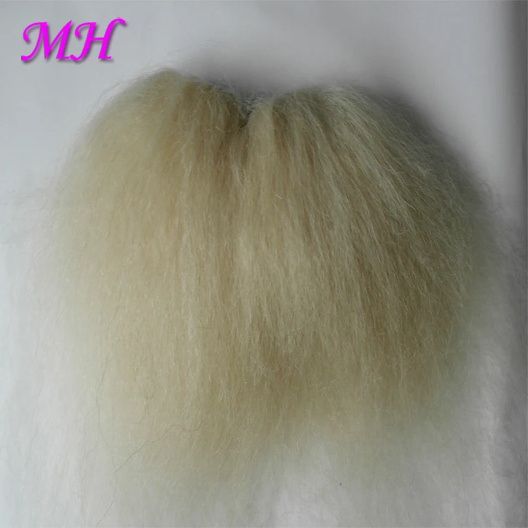 Nature Washed White Black Brown Yak Hair Extension Used For Beard And ...