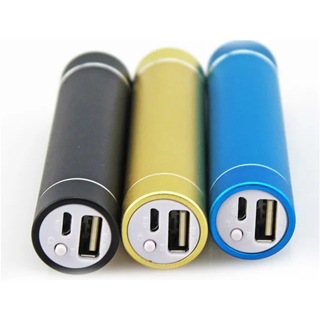 Custom Logo Power Bank 2600mah Power Bank Mini Cylinder 18650 Power ...