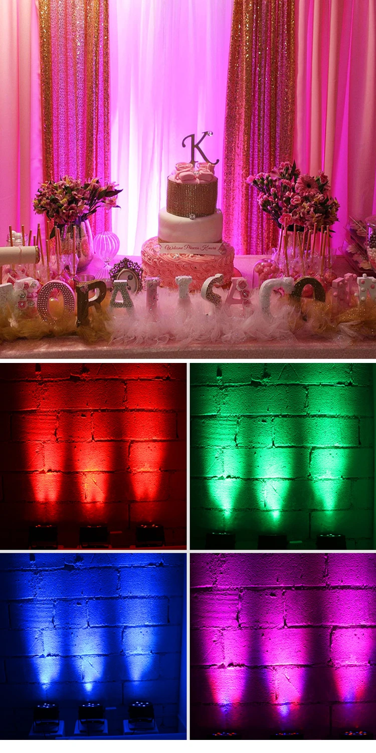 18x1w Wedding Uplight Battery Powered Wireless Par Light Rechargeable ...