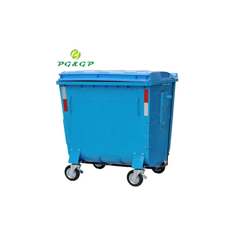 1.1 M3 Flat Lid Galvanized Steel Waste Bins - Durable & Sustainable