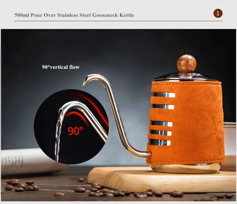 Diguo 500ml Stainless Steel Orange Color Pour Over Coffee Tea Cold Brew ...