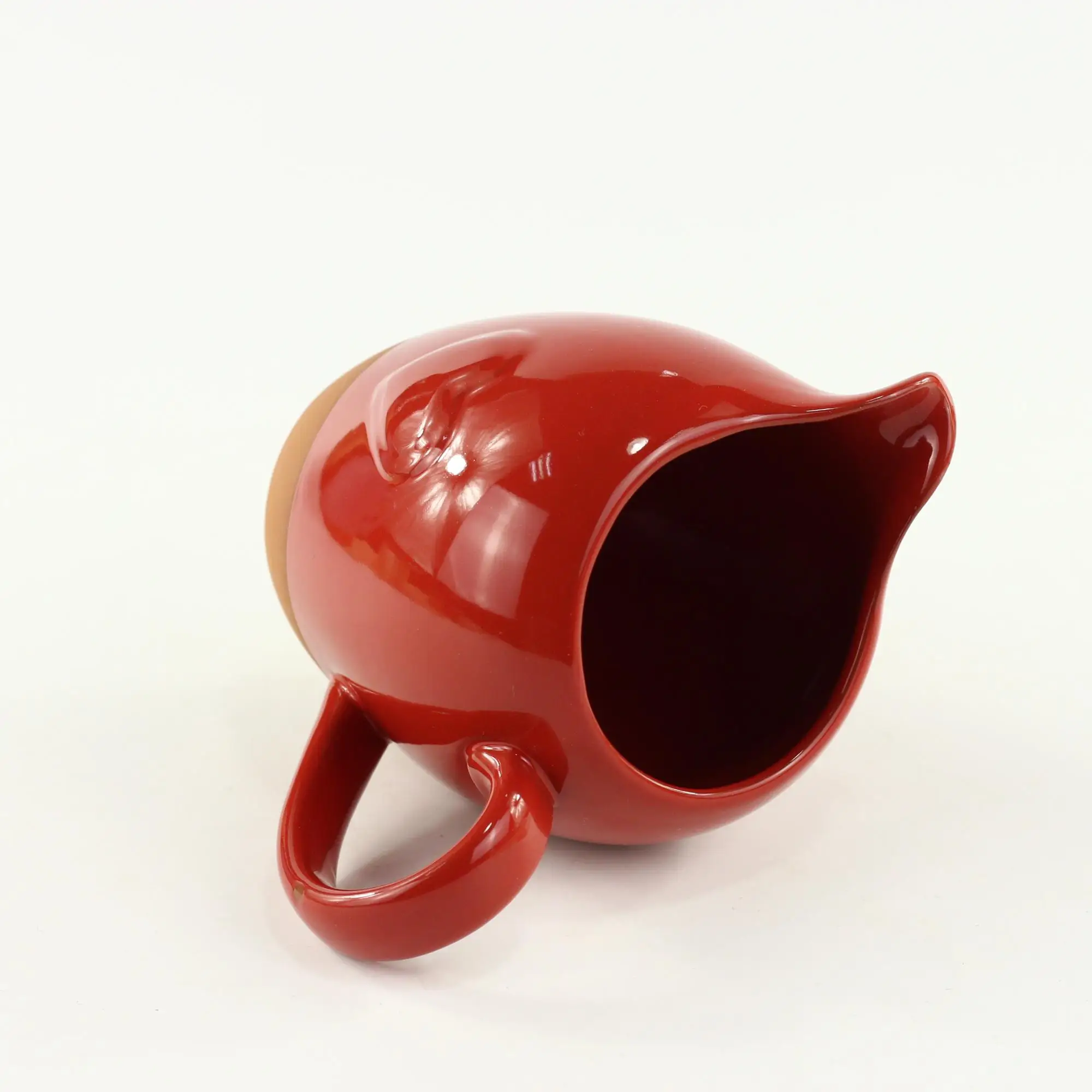 Red Color Ceramic Coffee Jug Heart Logo Milk Cup/jug - Buy Ceramic Milk ...