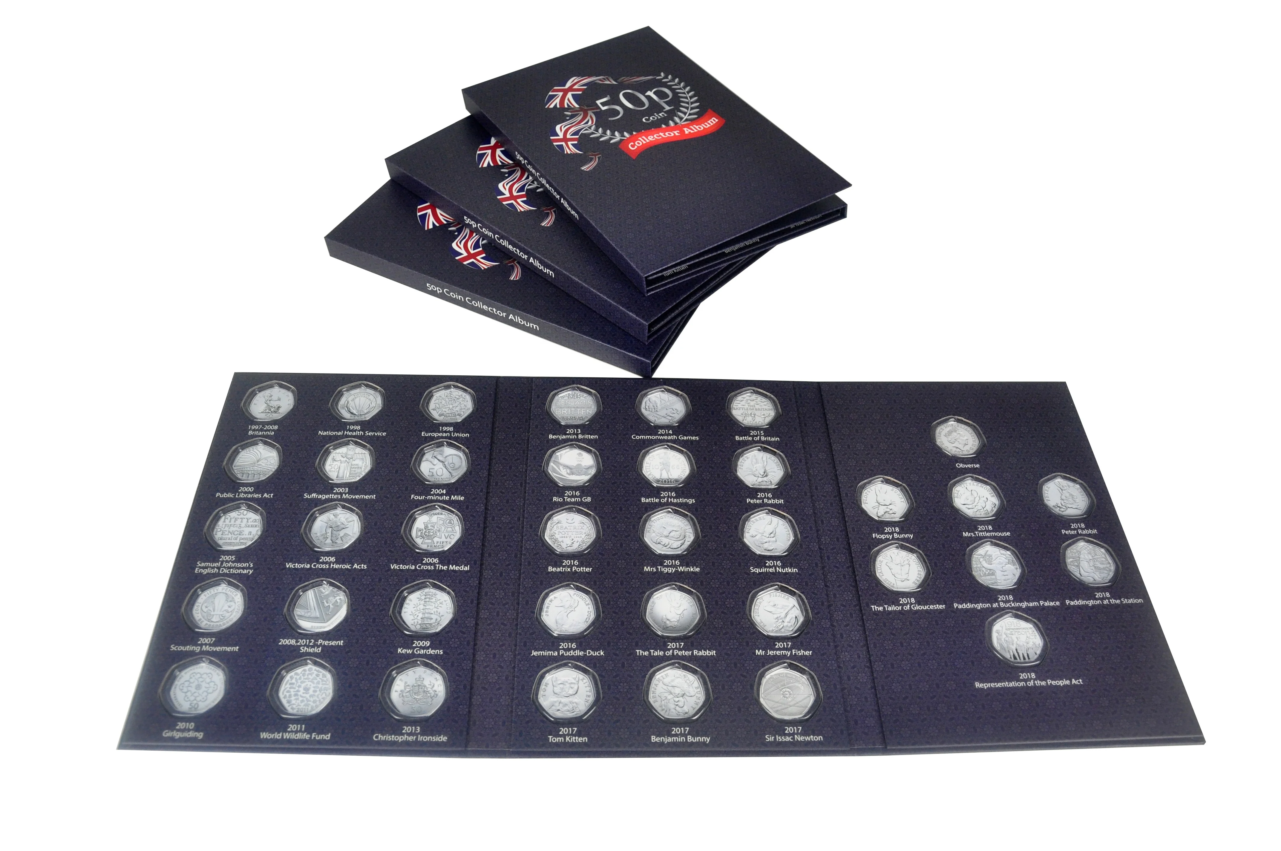 50p All Coin Collector Album - Customized Coin Folder