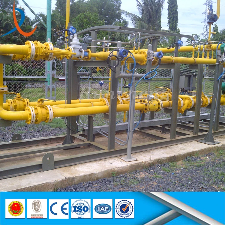 Natural Gas Pressure Metering And Regulating Station / Natural Gas Flow ...