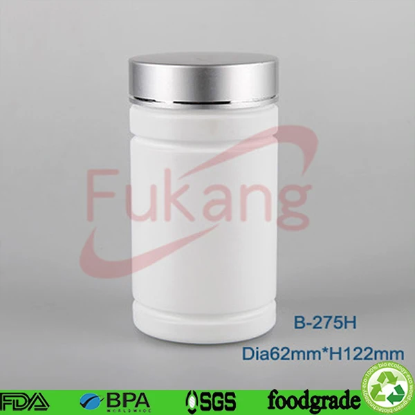 275cc Plastic Pharmacy Capsules Tablets White Container And Cylinder ...