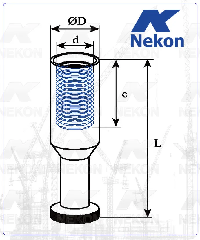 Crown Foot Threaded Insert Lifting Anchor for Precast Concrete