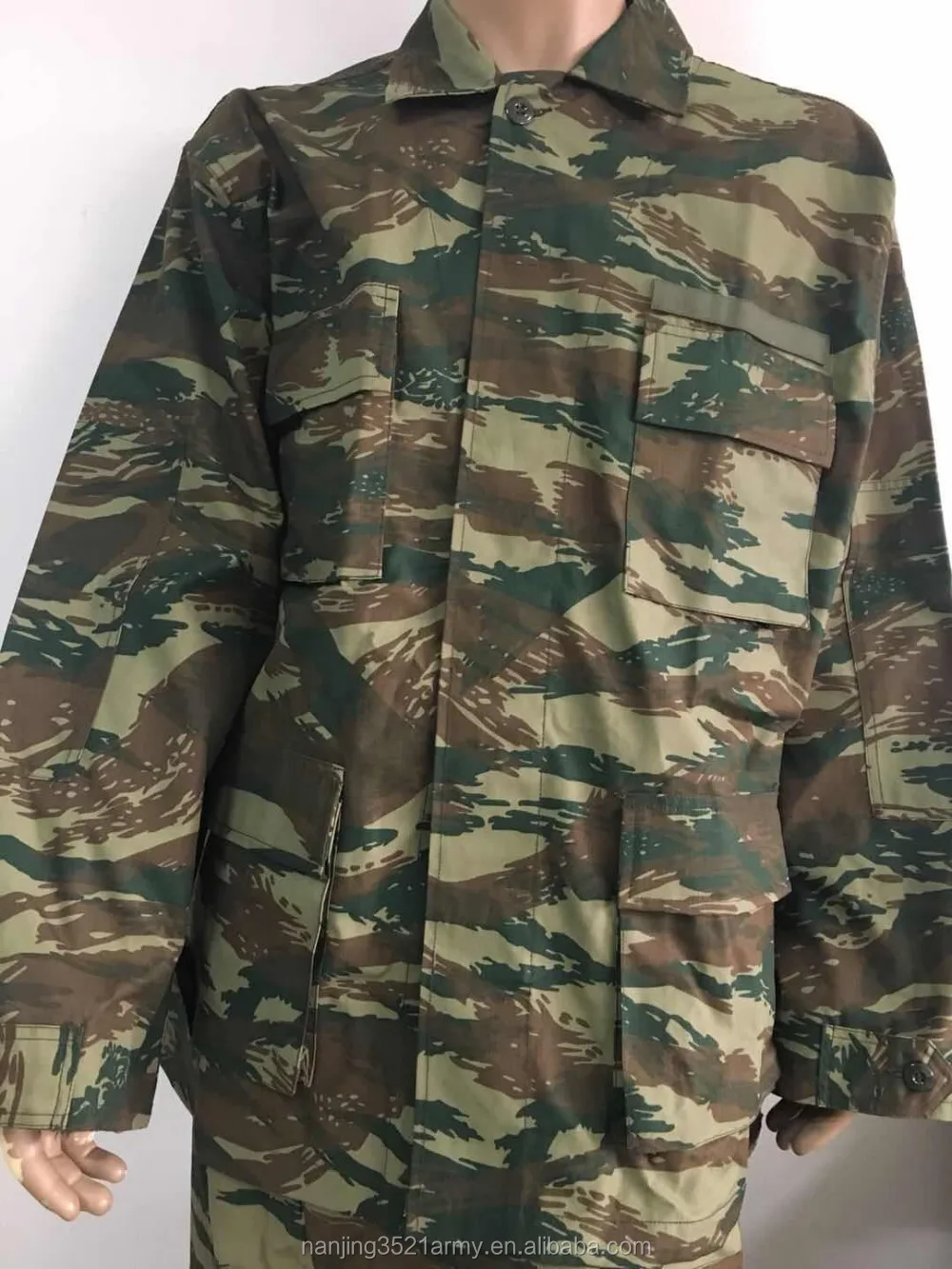 Greek Army / Hellenic Lizard Camouflaged Cvc 80/20 Bdu Army Camouflage ...